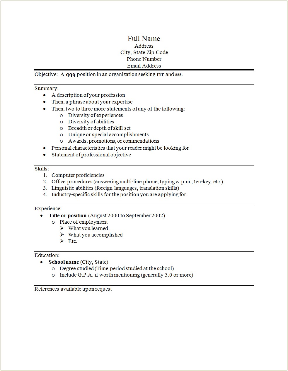 3 Characteristics Of A Good Resume Resume Example Gallery 3-characteristics-of-a-good-resume-resume-example-gallery