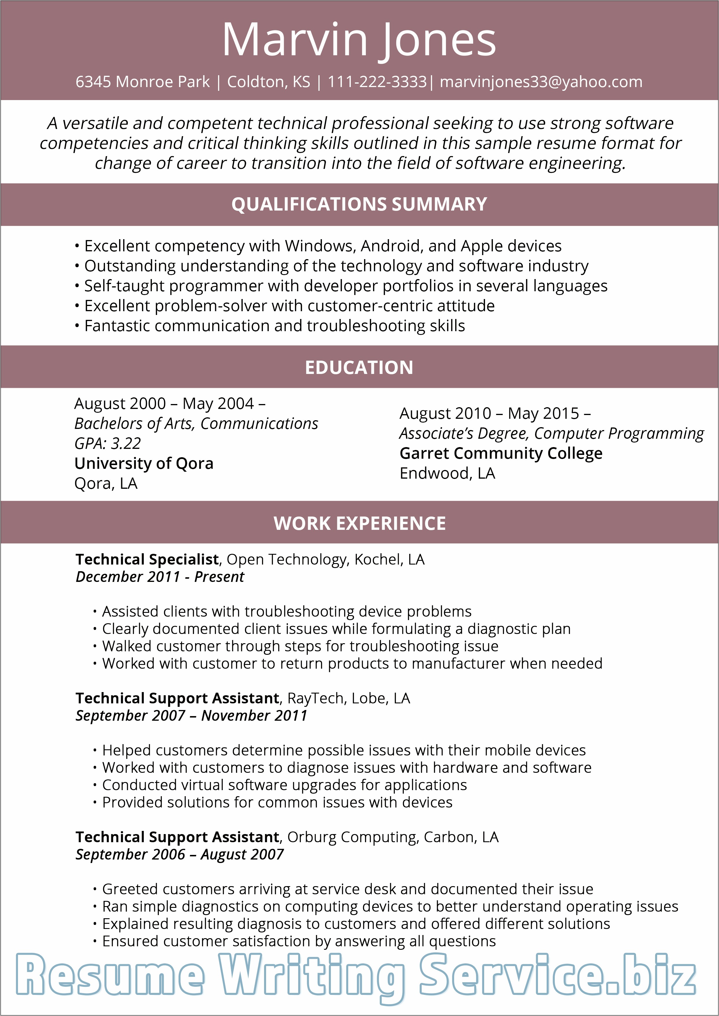 A Sample Of Resume Writing Resume Example Gallery a-sample-of-resume-writing-resume-example-gallery