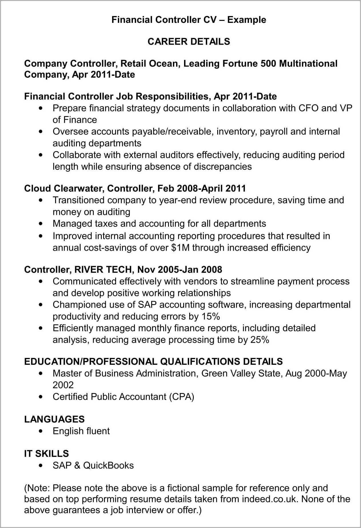 Accounting Skills To Put On A New Resume Resume Example Gallery