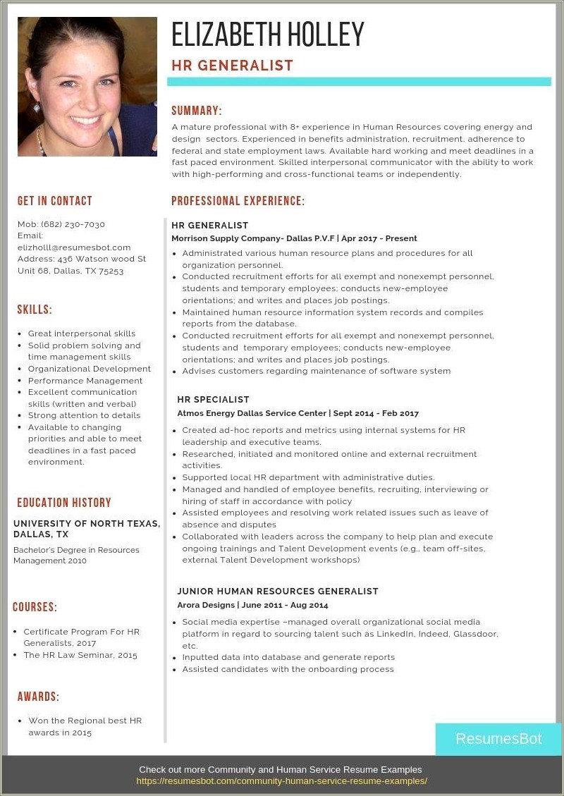 Example Of Resume Additional Information Resume Example Gallery