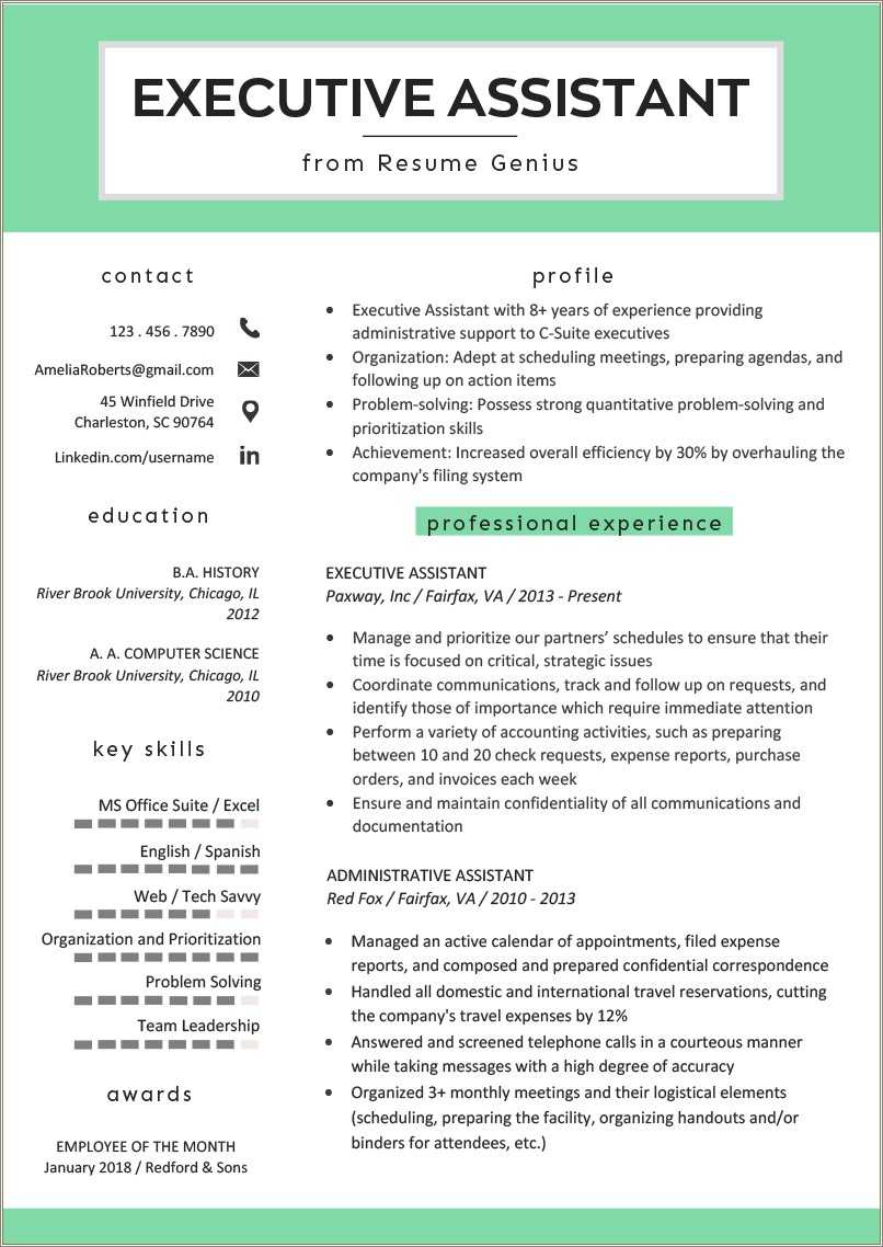 Admin Assistant Summary Statement For Resume Resume Example Gallery