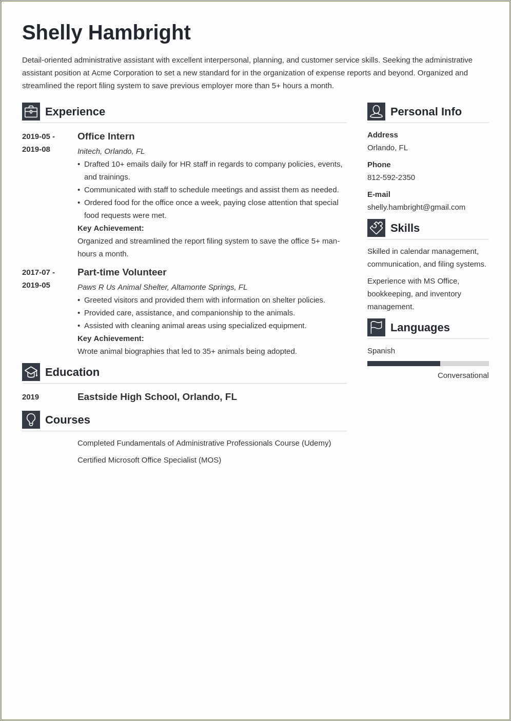 Sales Assistant Job Responsibilities Resume