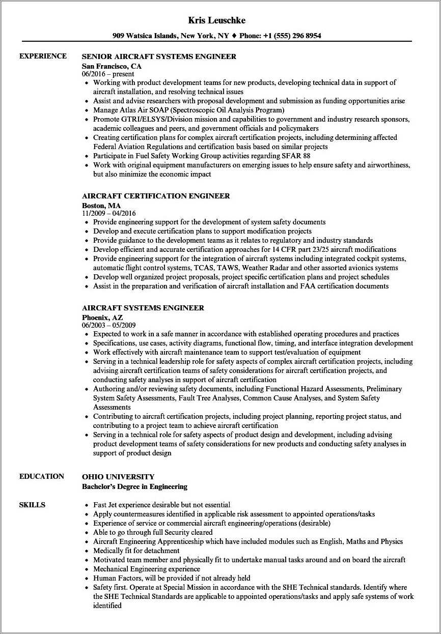 Air Force Aircraft Maintenance Resume Sample Resume Example Gallery Air Force Aircraft Maintenance Resume Sample Resume Example Gallery