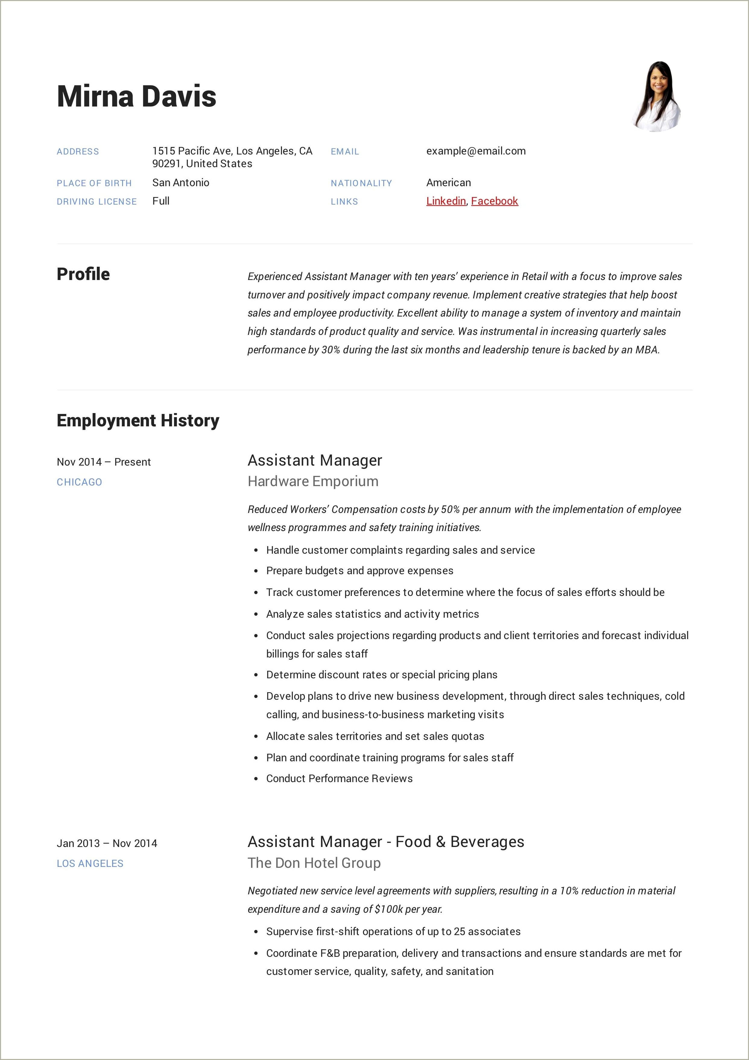 Childcare Assistant Director Job Description Resume Resume Example