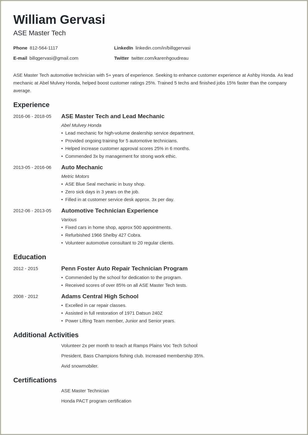 Automotive Customer Service Skills Resume Examples Resume Example Gallery