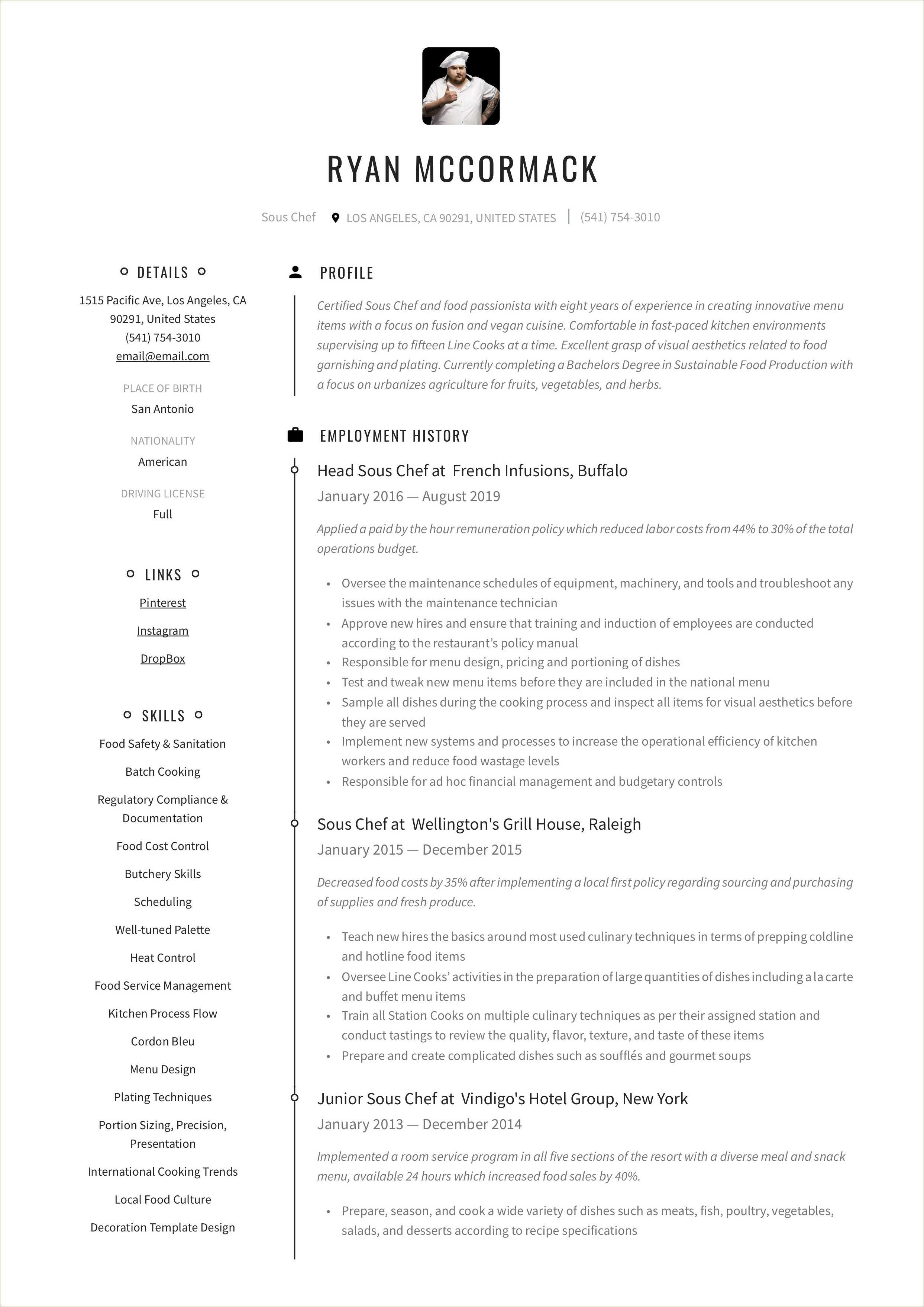 Banquet Chef Skills And Resume Resume Example Gallery banquet-chef-skills-and-resume-resume-example-gallery
