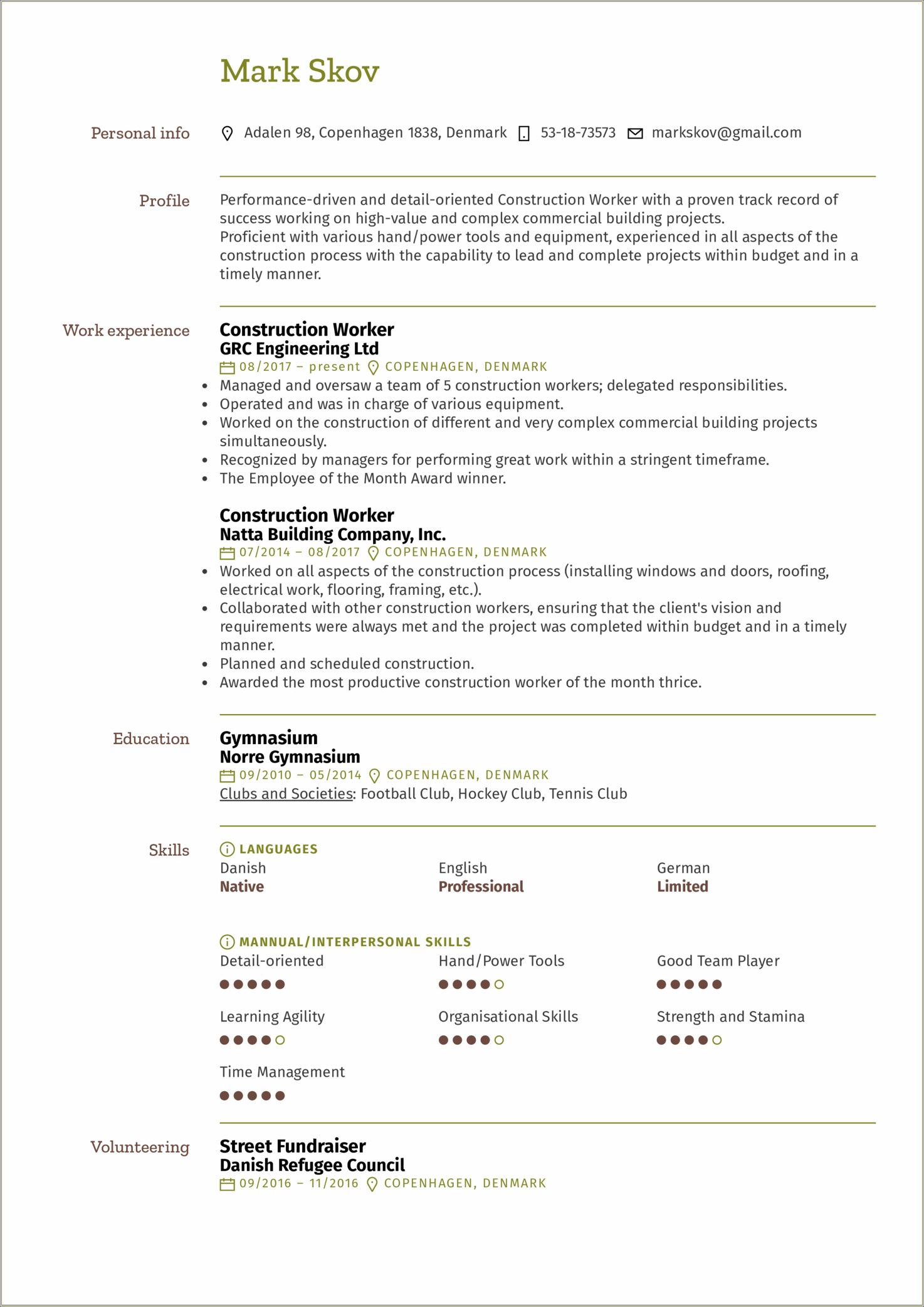 Basic Construction Work Labor Skills For Resume Resume Example Gallery basic-construction-work-labor-skills-for-resume-resume-example-gallery