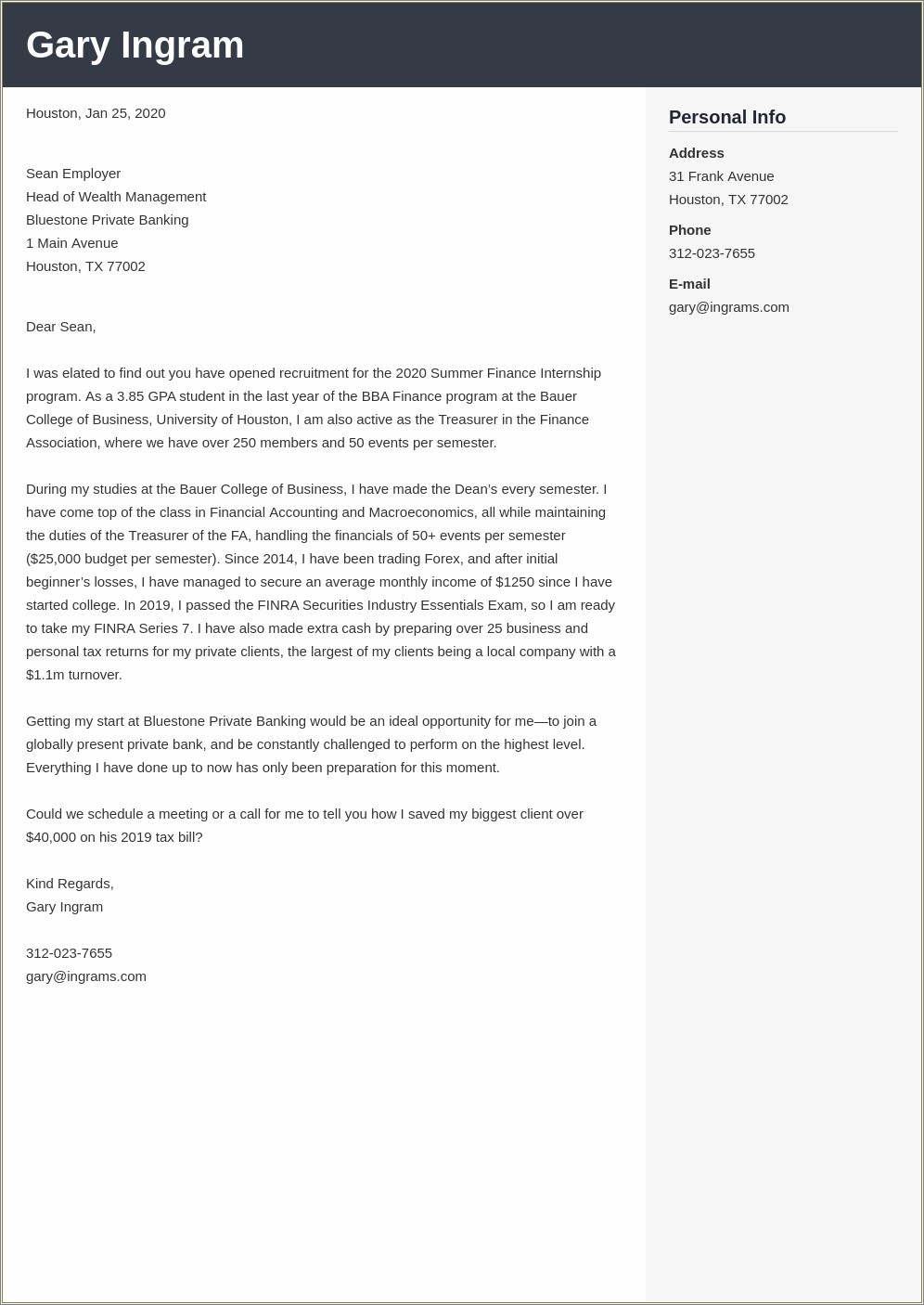 Bauer College Of Business Resume Template Resume Example Gallery
