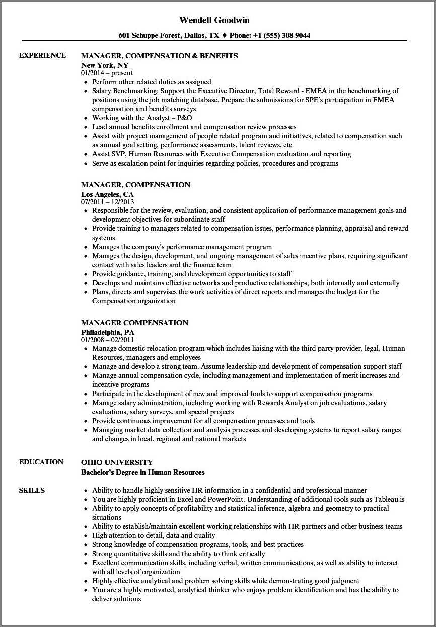 Benefits And Compensation Manager Resume Examples Resume Example Gallery benefits-and-compensation-manager-resume-examples-resume-example-gallery