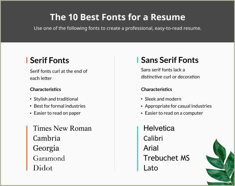 Best Font Face For Resume Resume Example Gallery best-font-face-for-resume-resume-example-gallery