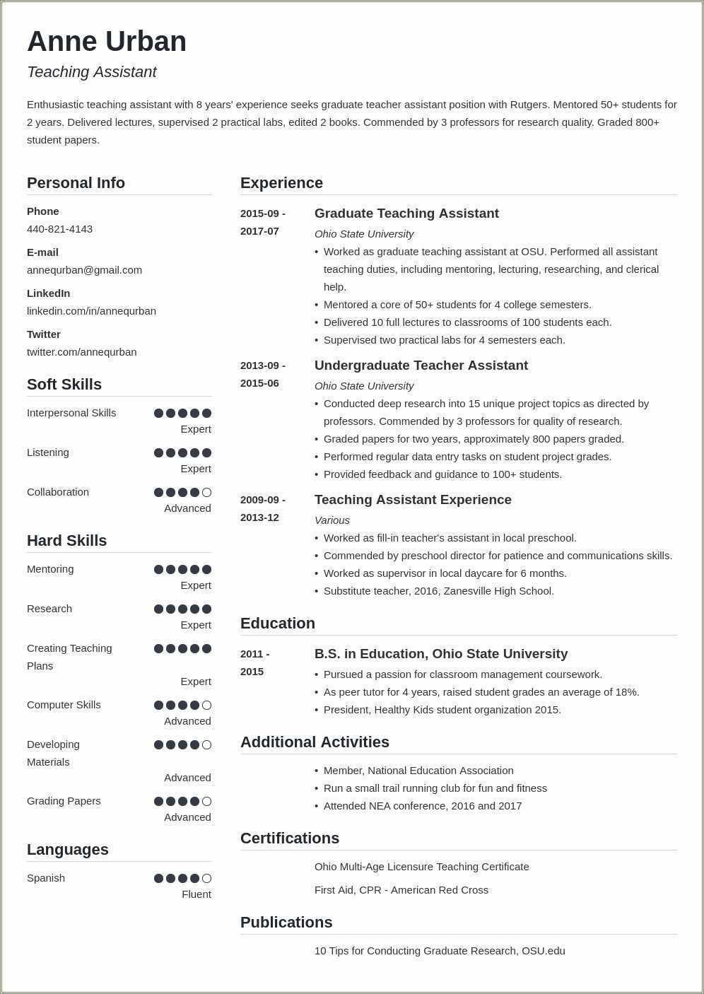 Example Of The Best Resume 2013 - Resume Example Gallery