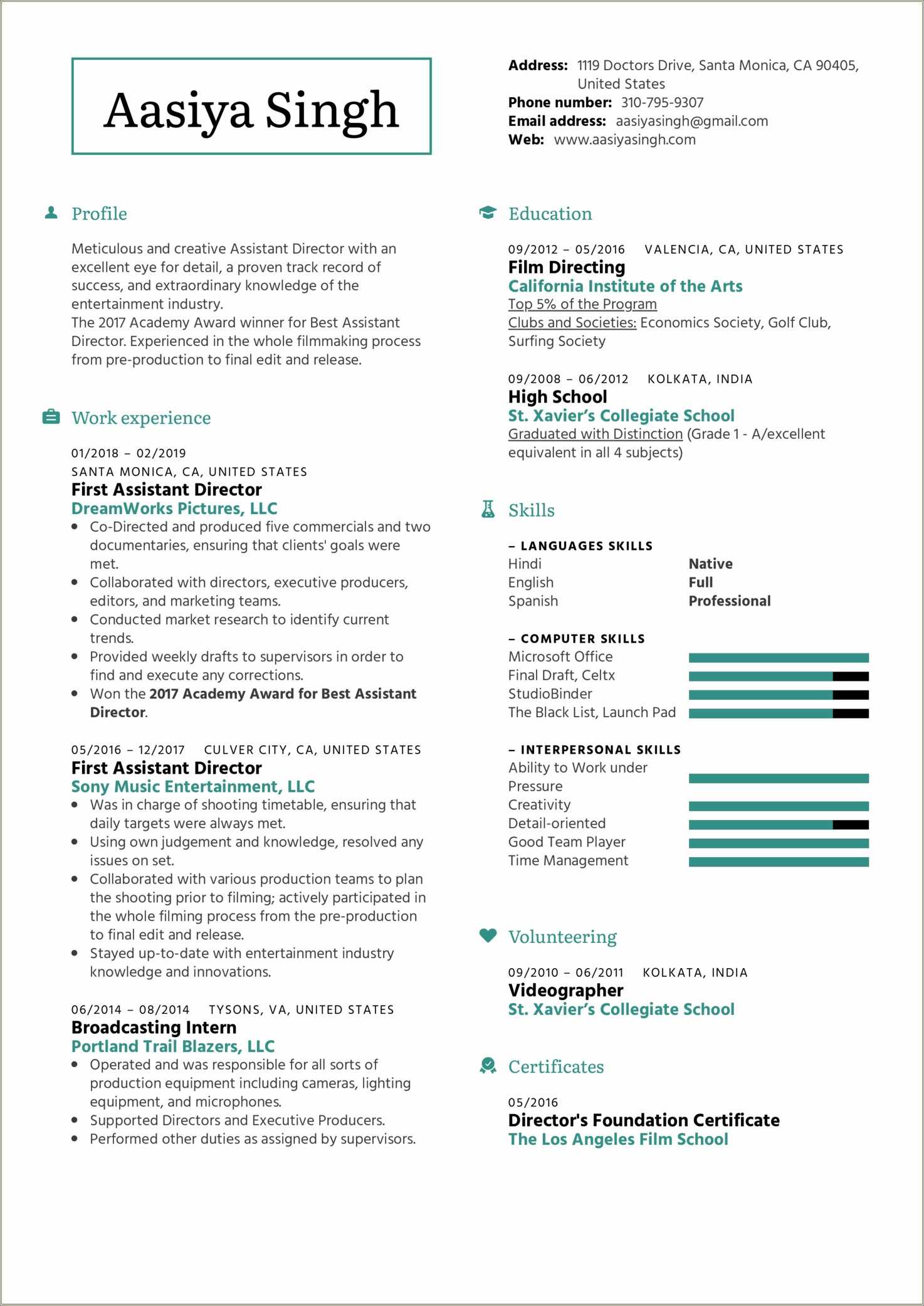 Best Resume Examples 2017 For Freshers Resume Example Gallery