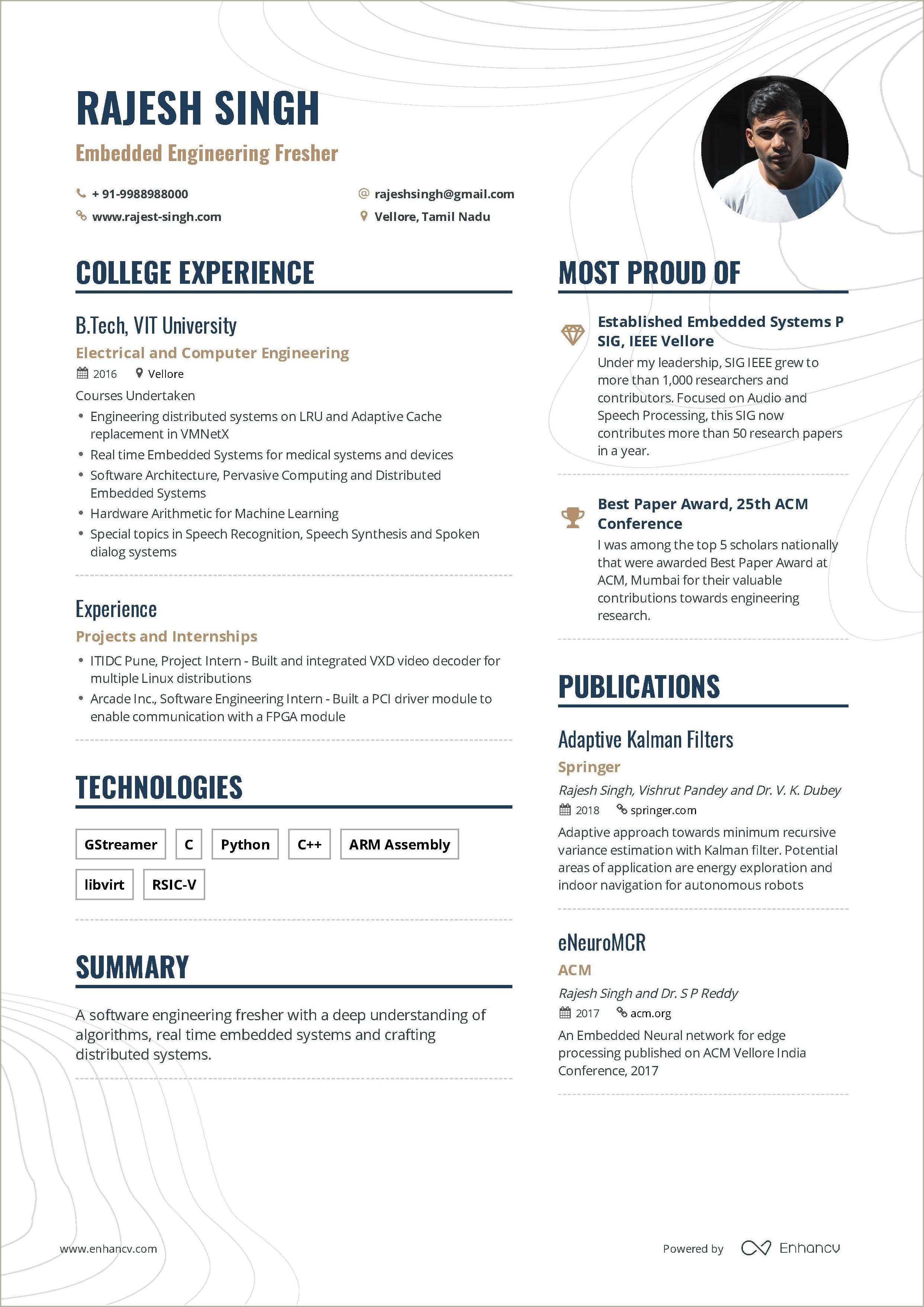 Best Resume Format For Freshers In India - Resume Example Gallery