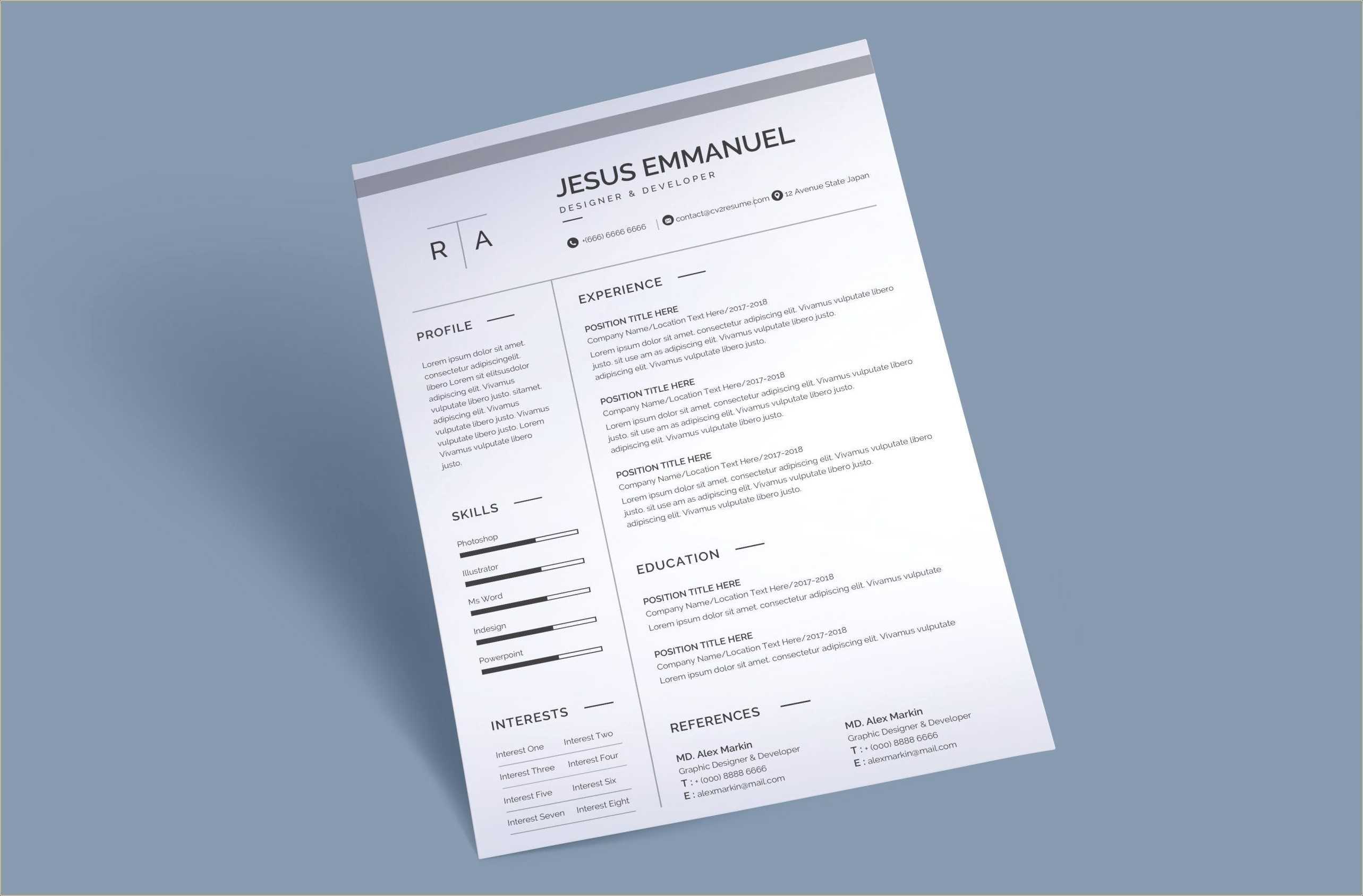 Best Resume Template For Web Developer Template Resume Example Gallery