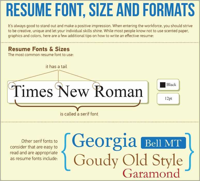 Best Size Of Font For Resume Resume Example Gallery