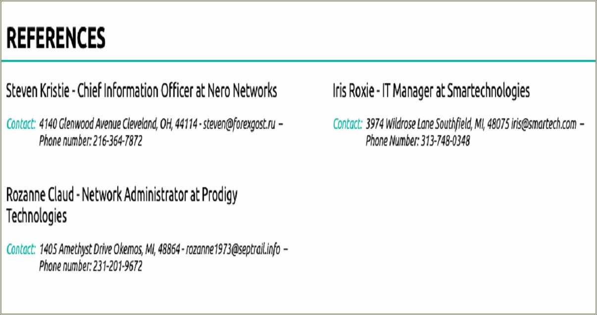 Should You Put References In A Resume - Resume Example Gallery