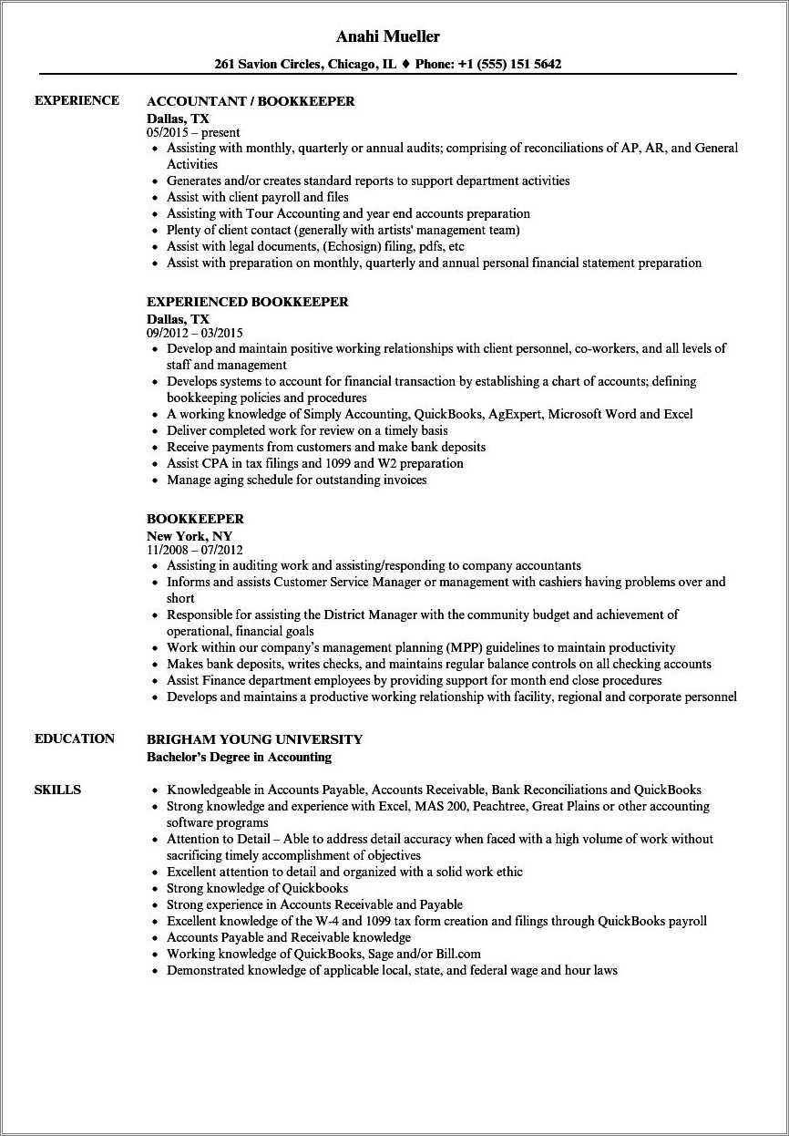 bookkeeper-summary-statement-resume-examples-resume-example-gallery