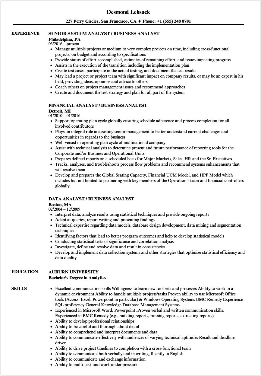 Business Analyst Resume Experience Examples Resume Example Gallery business-analyst-resume-experience-examples-resume-example-gallery