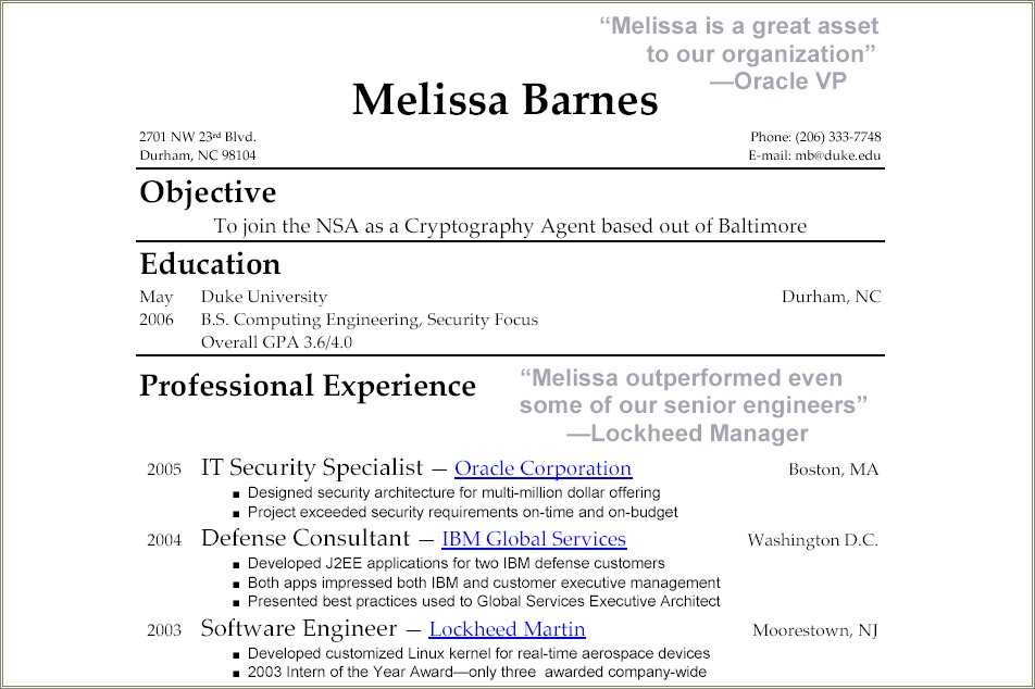 Fisher College Of Business Resume Examples Resume Example Gallery