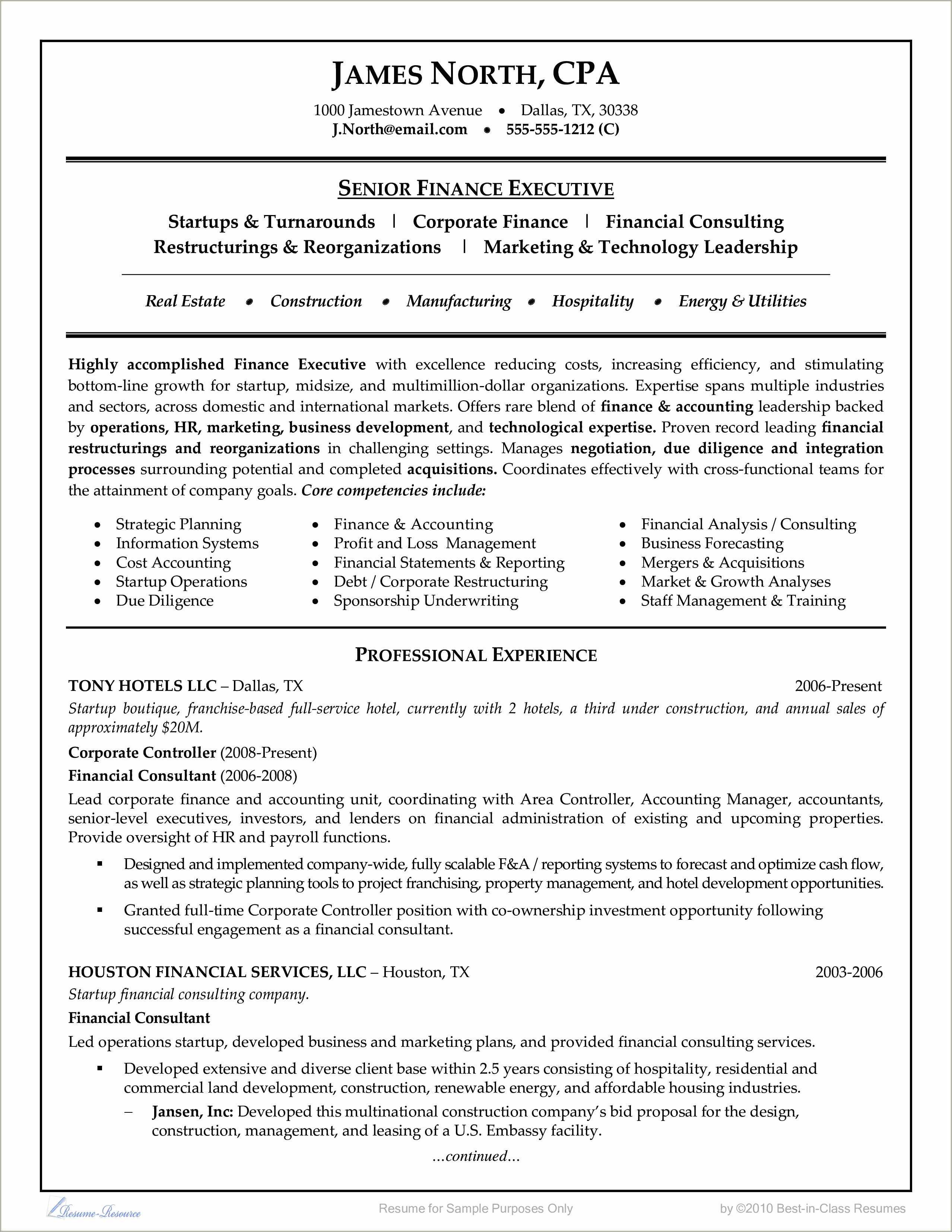 Business Development Consulting Resume Examples Resume Example Gallery
