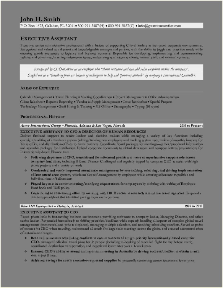 C Level Executive Assistant Resume Sample Resume Example Gallery c-level-executive-assistant-resume-sample-resume-example-gallery