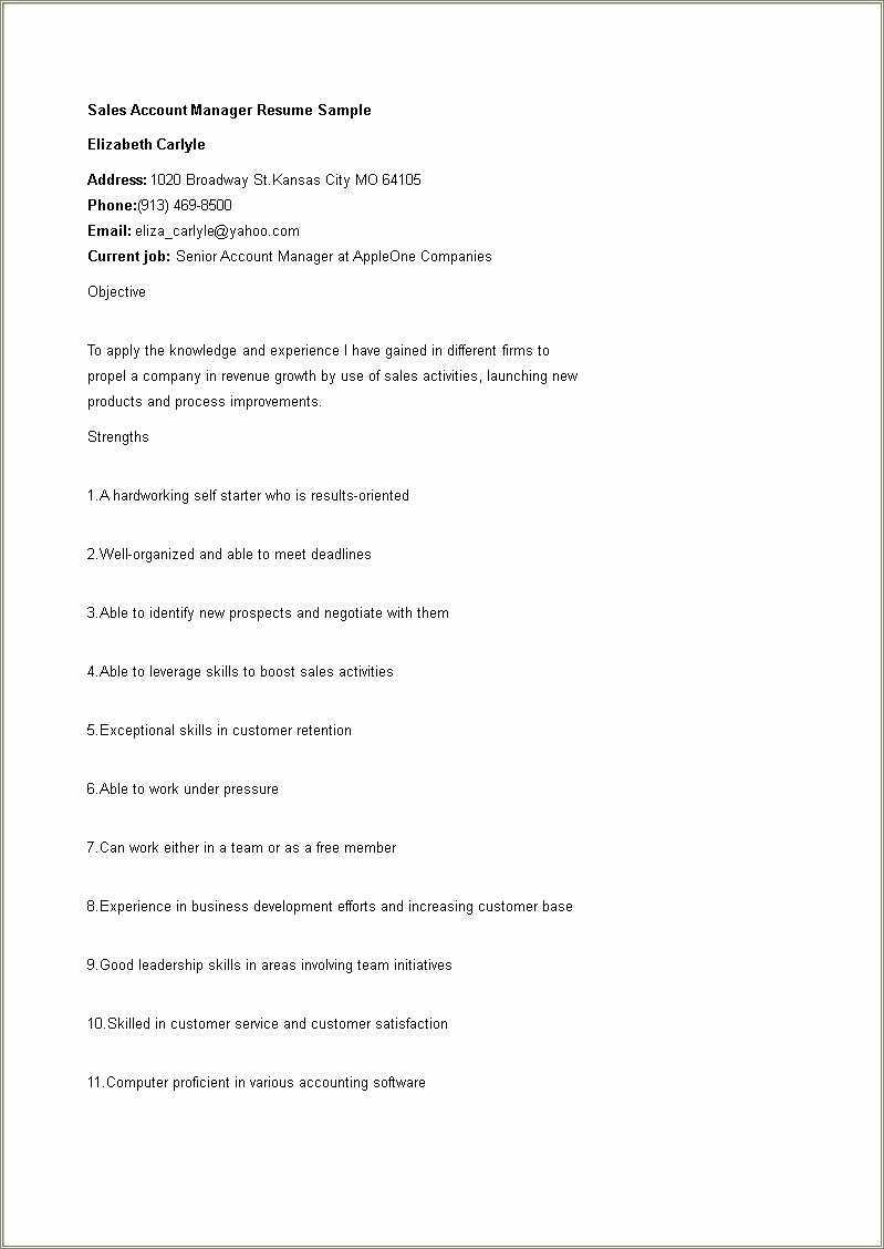 call-center-account-manager-resume-resume-example-gallery