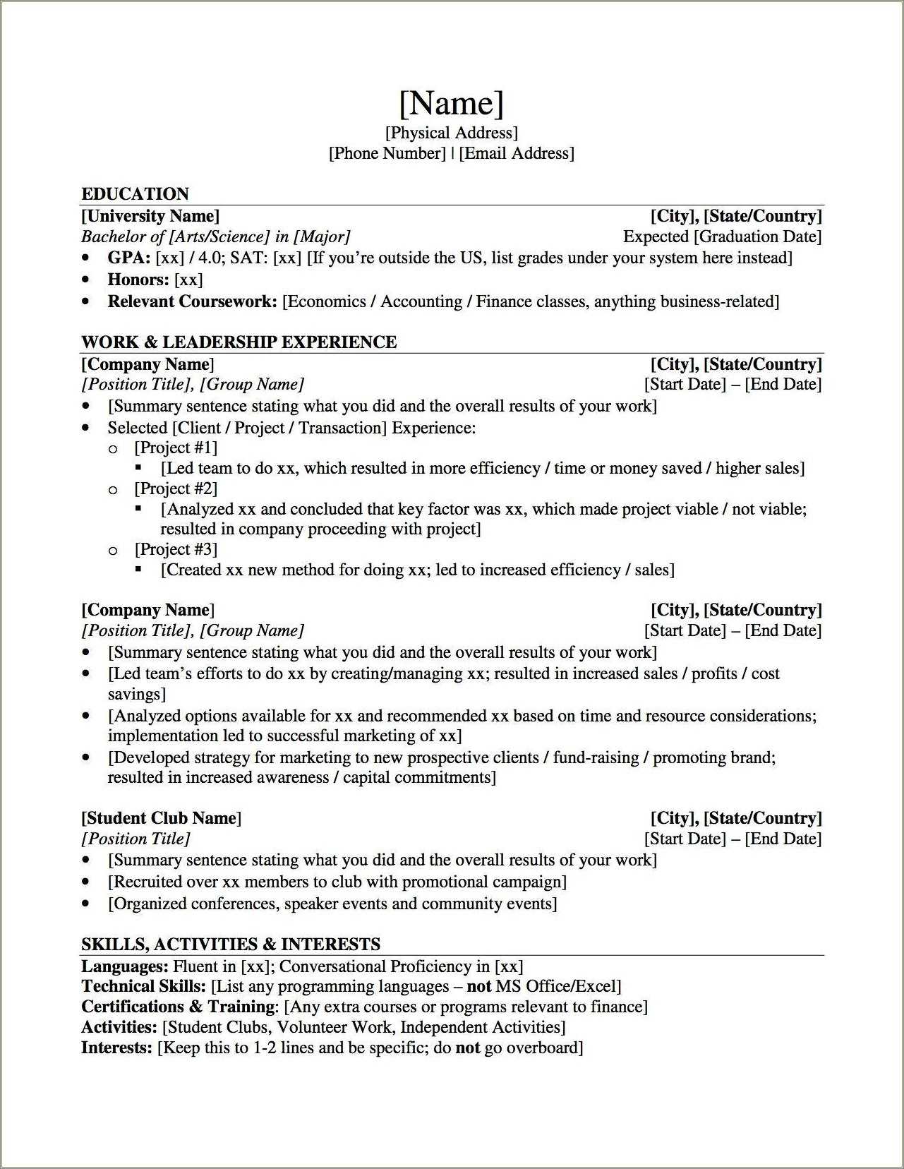 Should You Put Your Clearance Level On Resume - Resume Example Gallery