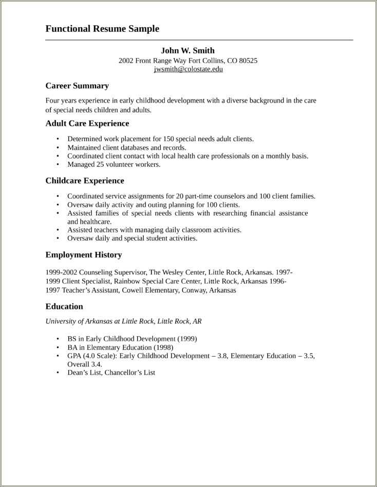 Child Care Worker Resume No Experience Resume Example Gallery