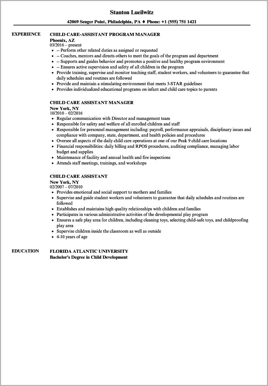 Child Development Assistant Resume Sample Resume Example Gallery child-development-assistant-resume-sample-resume-example-gallery