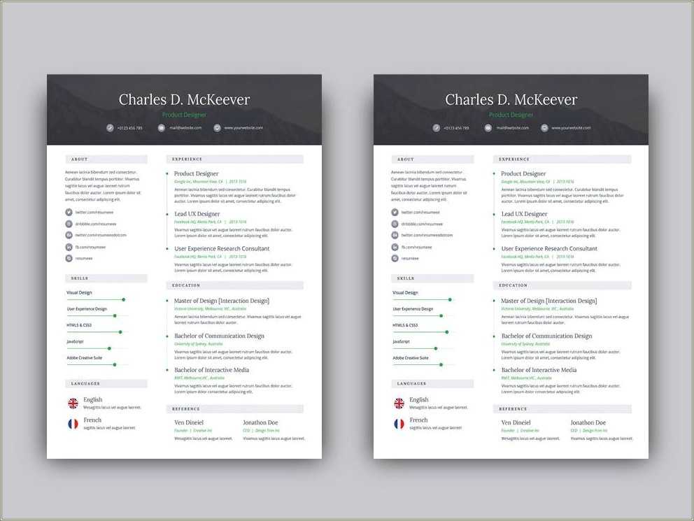 Clean One Page Resume Psd Template Resume Example Gallery clean-one-page-resume-psd-template-resume-example-gallery