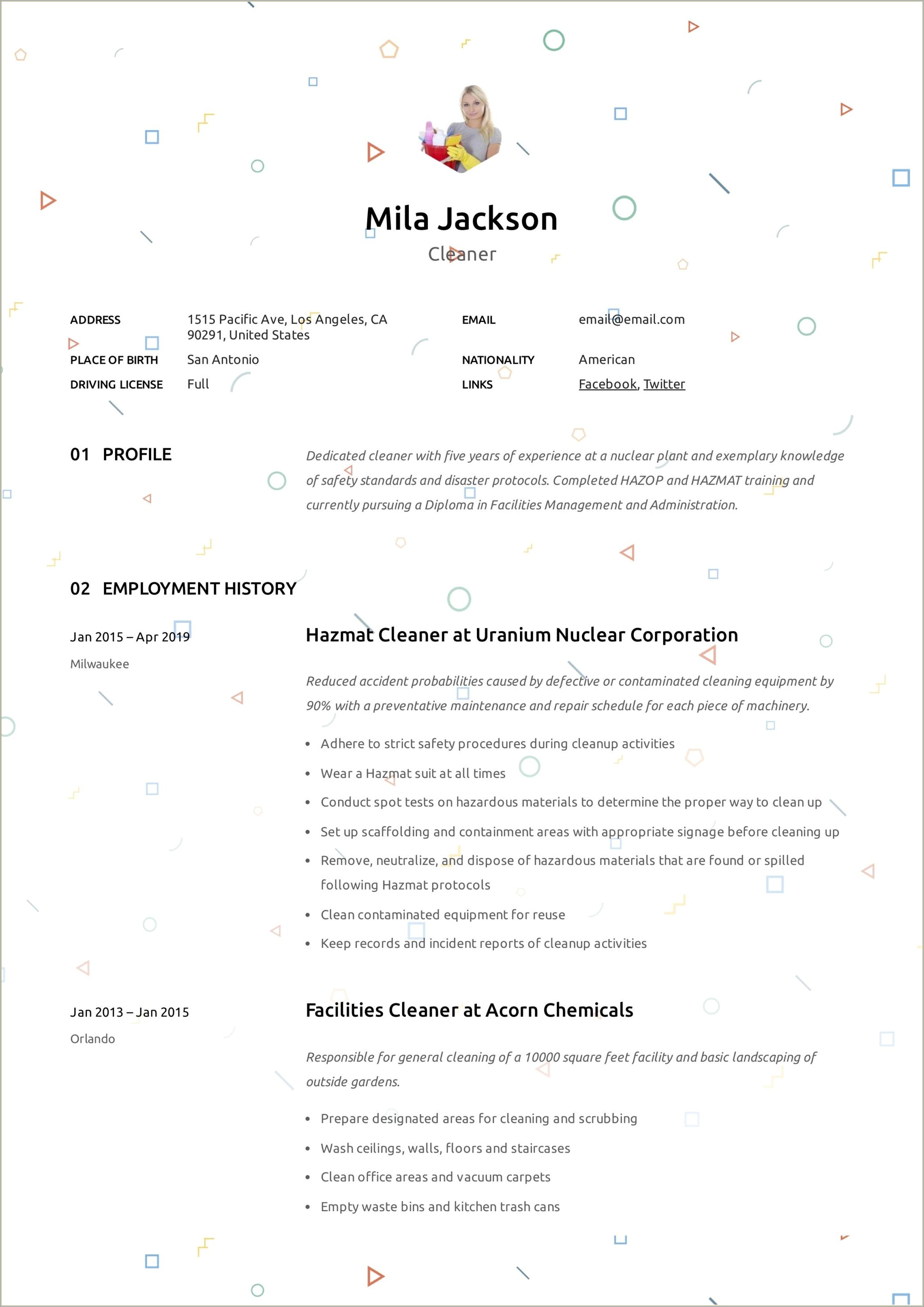 Cleaning On Resume Job Description Resume Example Gallery cleaning-on-resume-job-description-resume-example-gallery