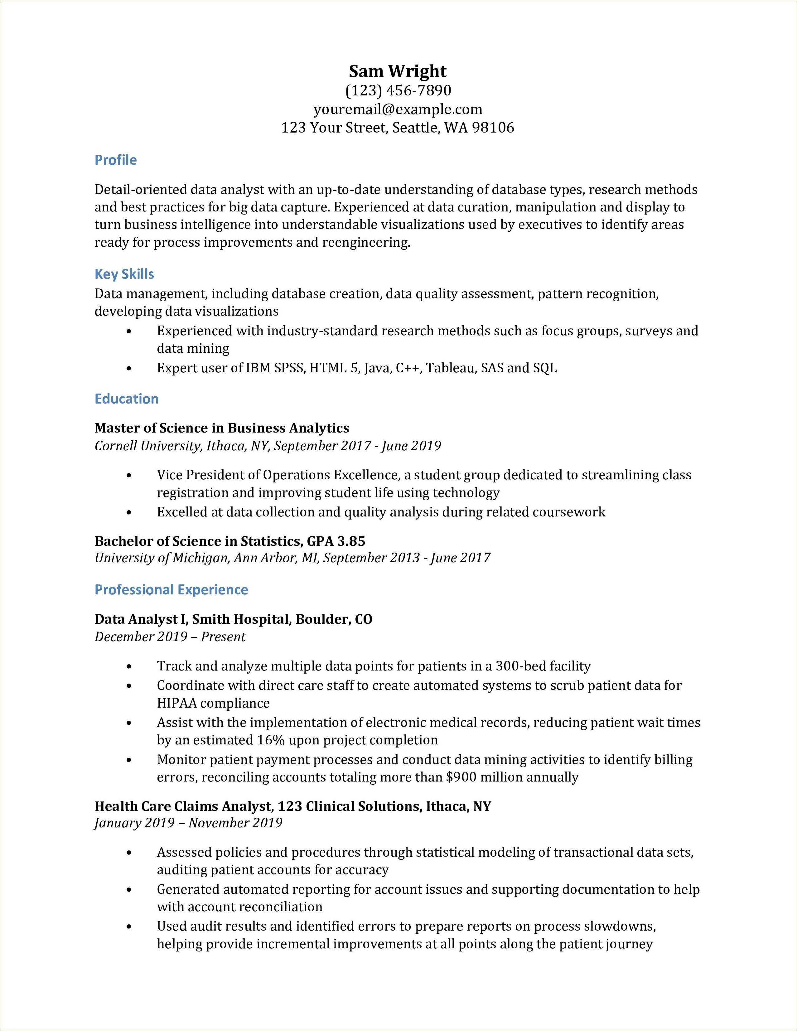 Clinical Data Analyst Resume Sample Resume Example Gallery clinical-data-analyst-resume-sample-resume-example-gallery