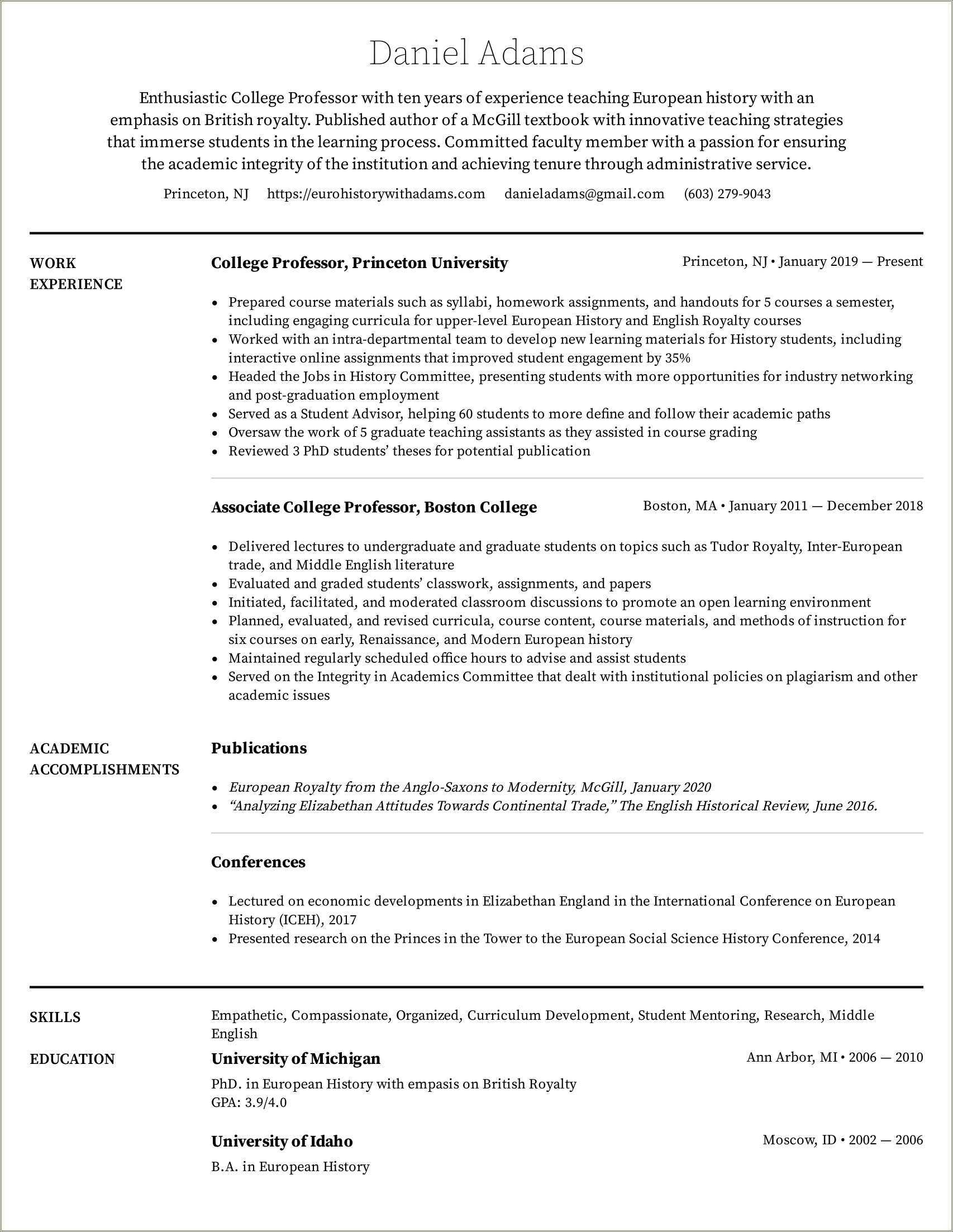 Fisher College Of Business Resume Examples Resume Example Gallery