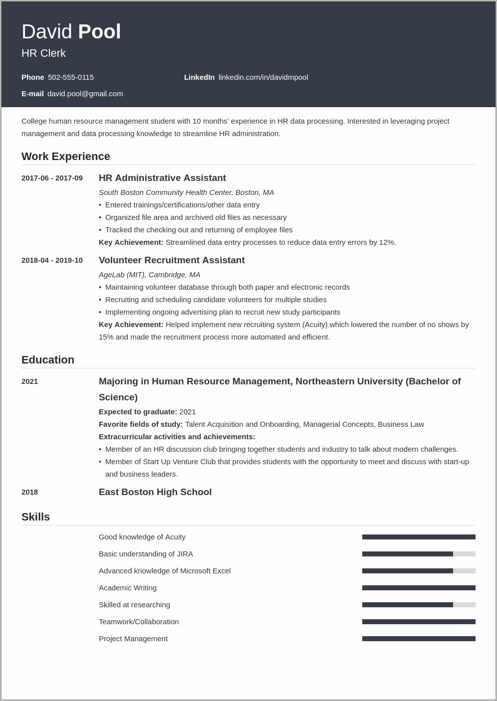 College Student Resume Examples For Tourism Resume Example Gallery