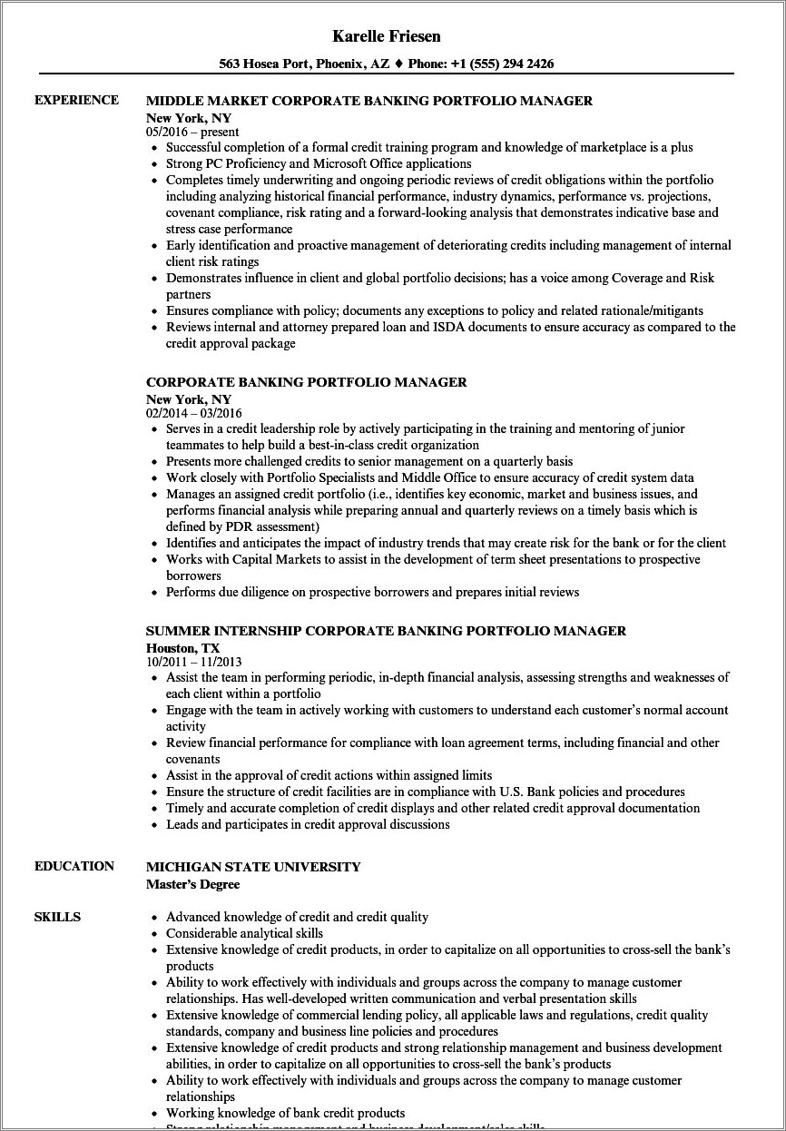 Commercial Loan Portfolio Manager Resume Resume Example Gallery commercial-loan-portfolio-manager-resume-resume-example-gallery