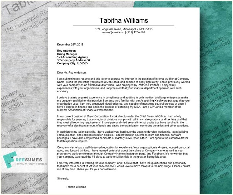 Cover Letter Resume For Inner Agency Position Resume Example Gallery
