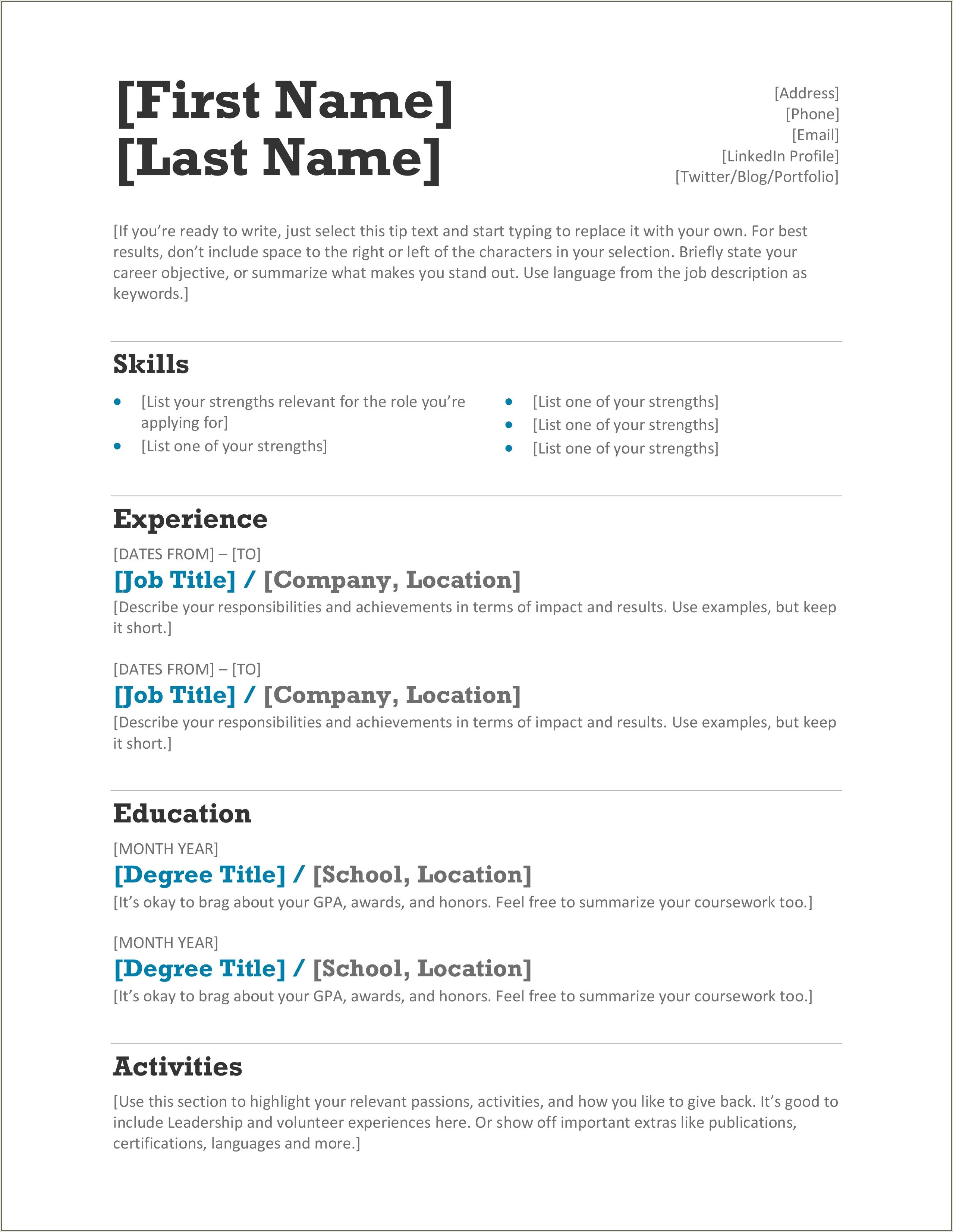 Create Your Own Resume In Ms Word Resume Example Gallery Create Your Own Resume In Ms Word Resume Example Gallery