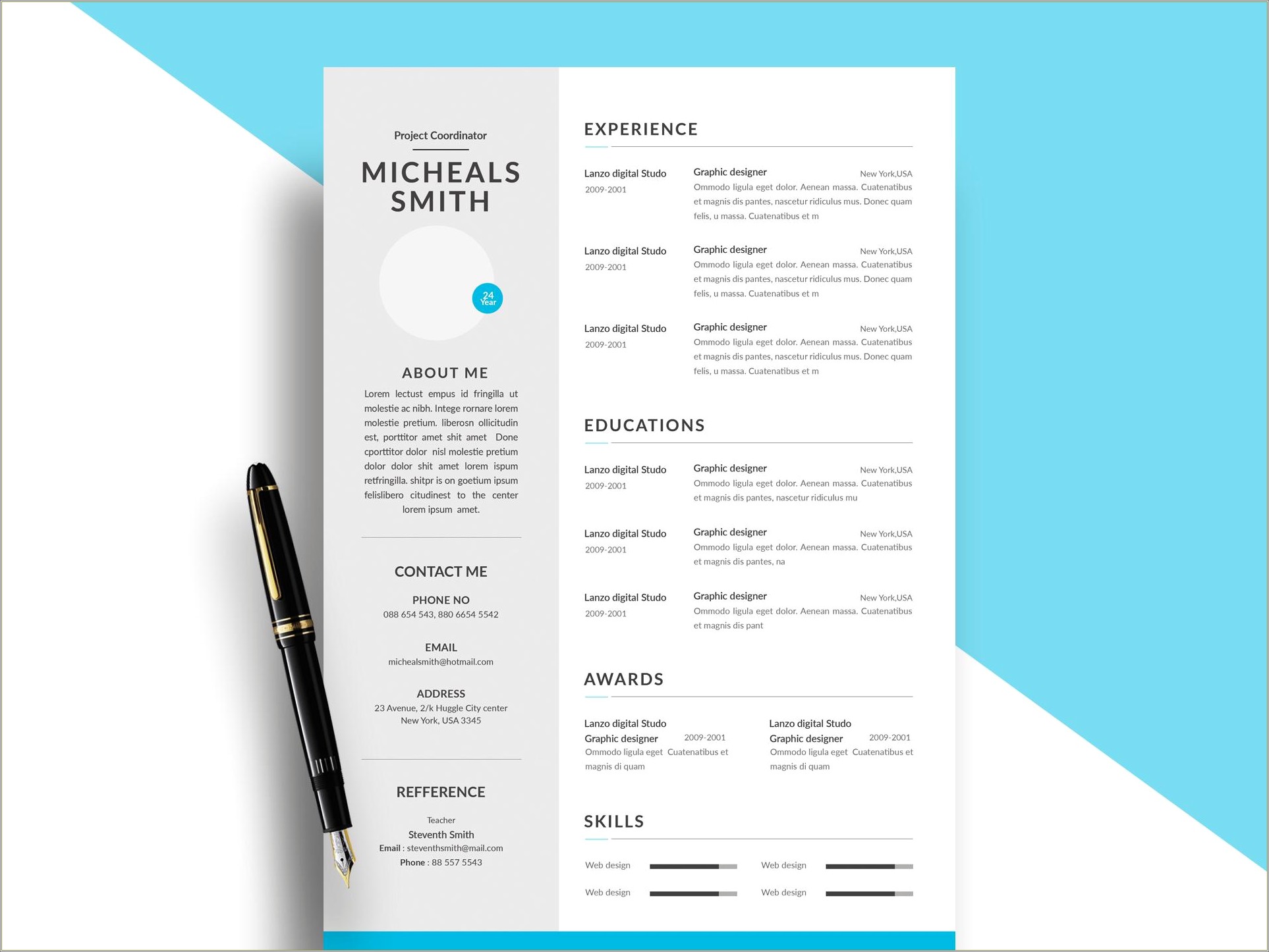 creative-resume-psd-template-free-download-resume-example-gallery