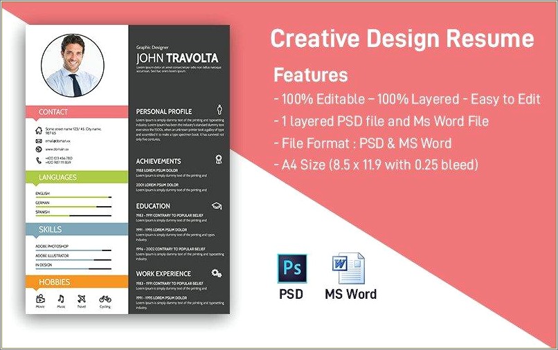 Example Of A Creative Resume Using Microsoft Word Resume Example Gallery