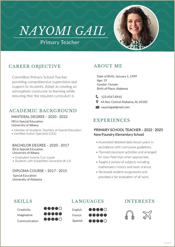 Free Printable Teacher Resume Templates Resume Example Gallery free-printable-teacher-resume-templates-resume-example-gallery