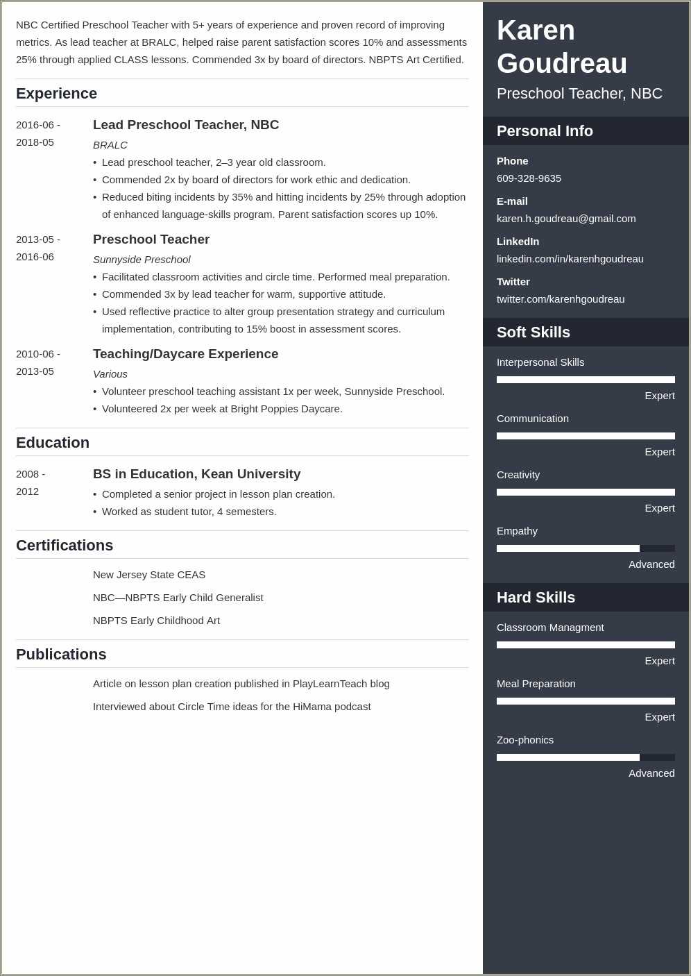 Daycare And Kindergarten Teacher Resume Description Resume Example daycare-and-kindergarten-teacher-resume-description-resume-example