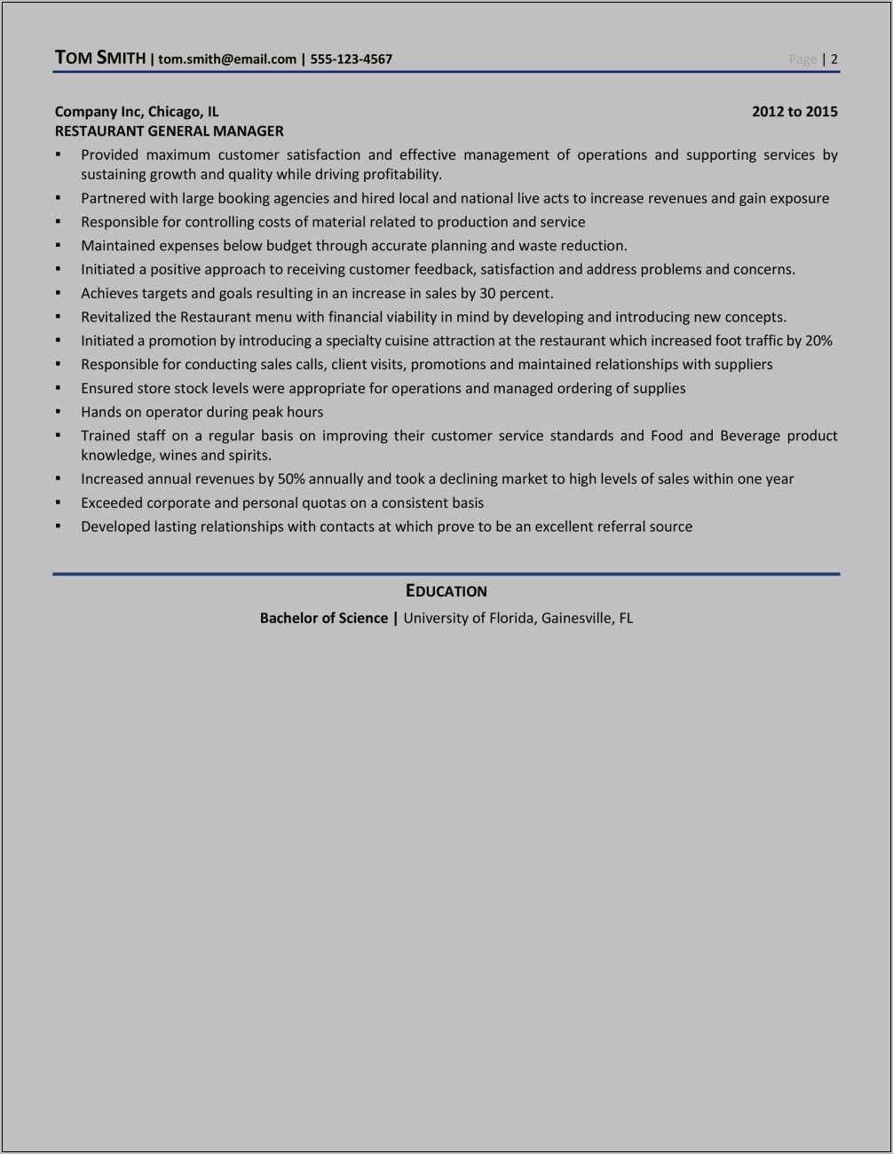 Job Description For Restaurant Manager Resume Resume Example Gallery