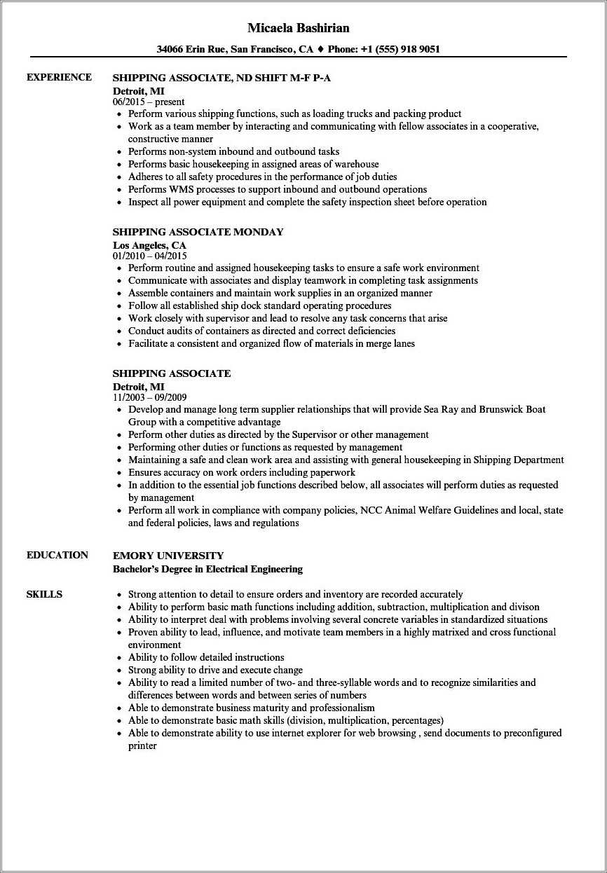  Dillards Sales Associate Job Description For Resume Resume Example 