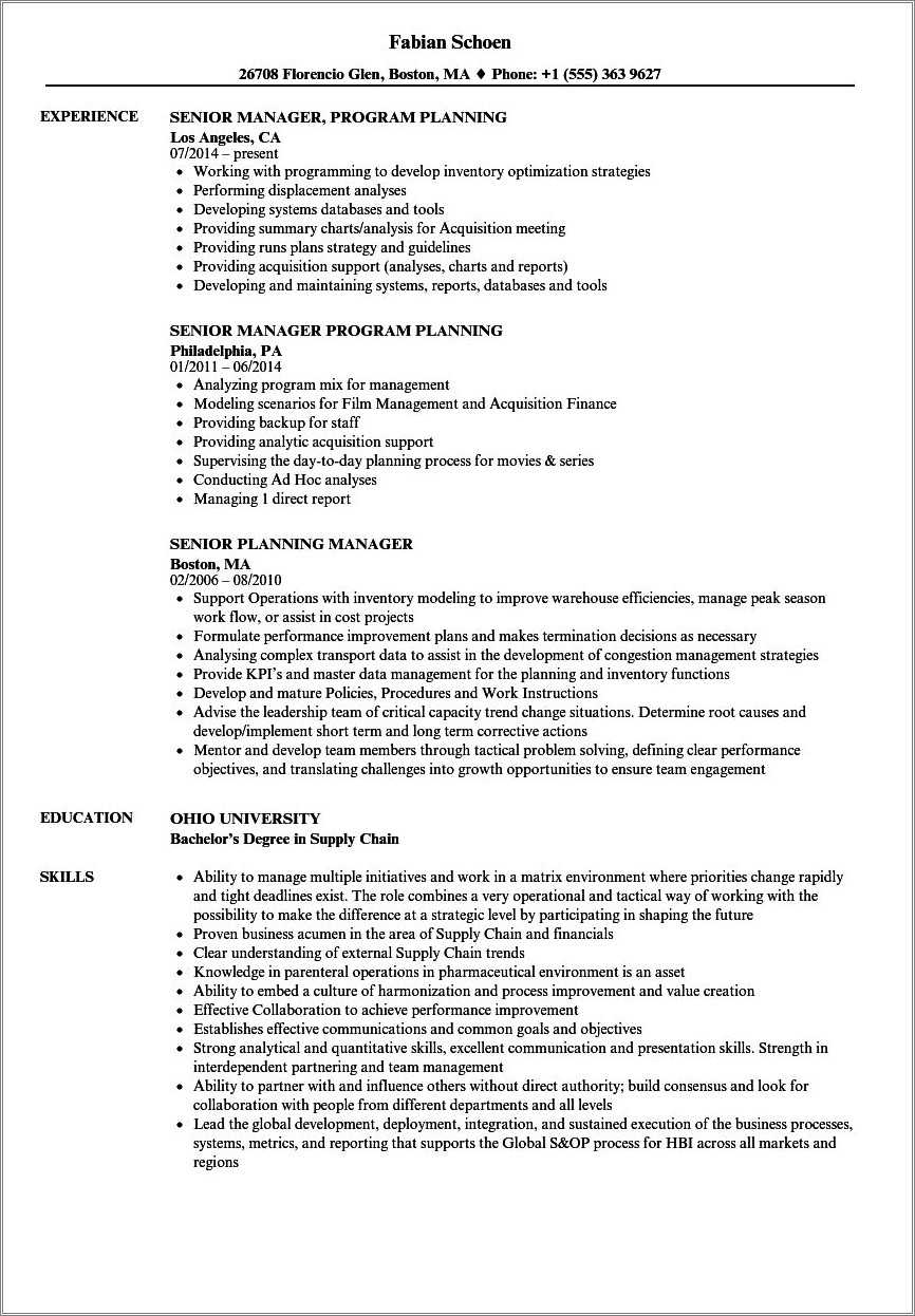 Director Planning Inventory Management Resume Samples Resume director-planning-inventory-management-resume-samples-resume