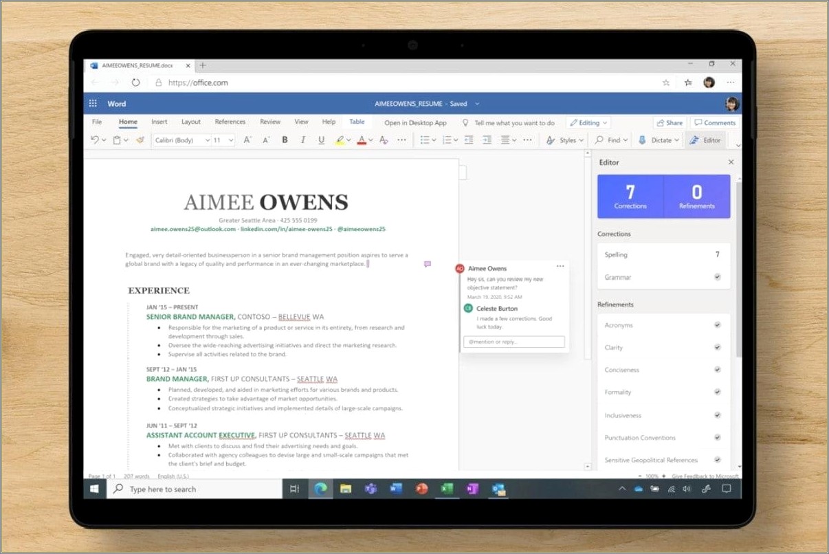 Does Microsoft Office 365 Personal Include Resume Templates Resume 