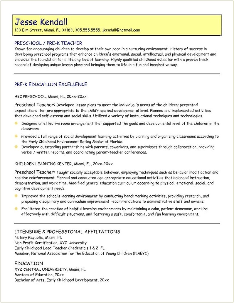 Early Childhood Development Teacher Resume Examples Resume Example early-childhood-development-teacher-resume-examples-resume-example