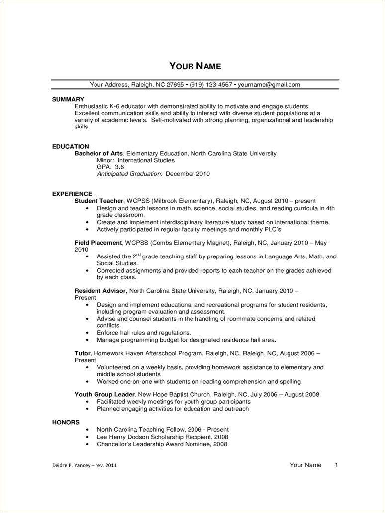 Sample Elementary Teacher Resume Objective Resume Example Gallery sample-elementary-teacher-resume-objective-resume-example-gallery