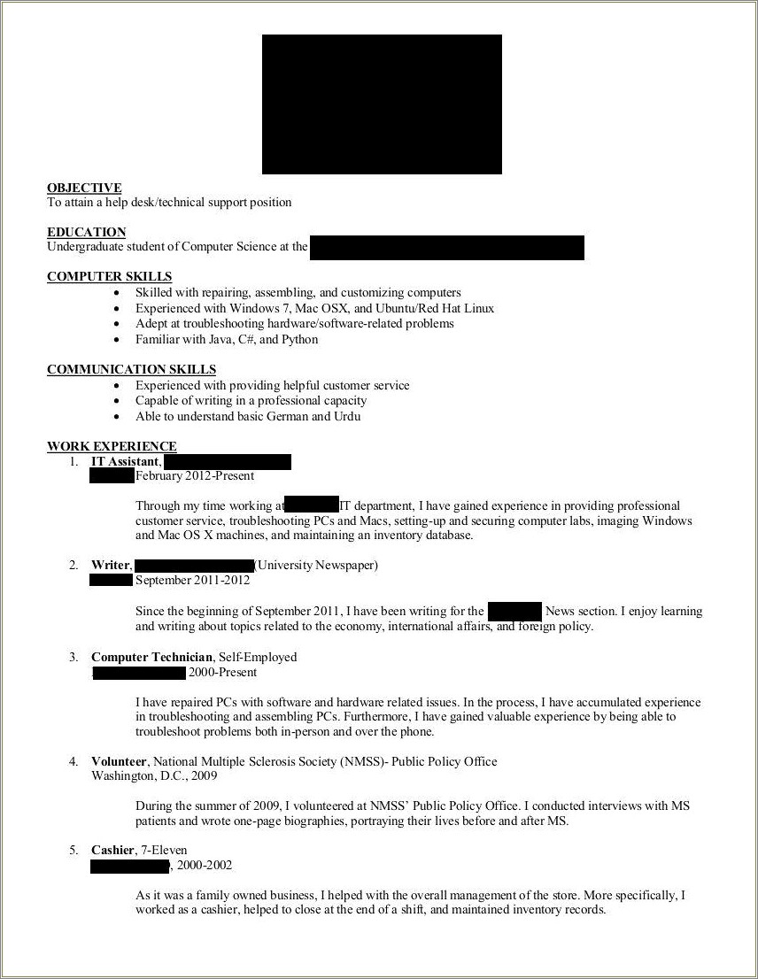 Engineering Resume With No Experience Reddit Resume Example Gallery