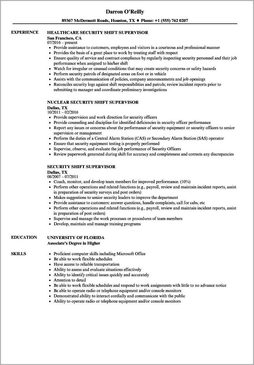 Entry Level Armed Security Resume Sample Resume Example Gallery Entry Level Armed Security Resume Sample Resume Example Gallery