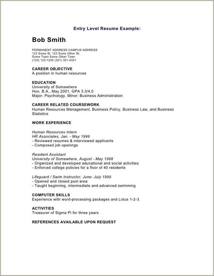 human-resources-resume-sample-entry-level-resume-example-gallery